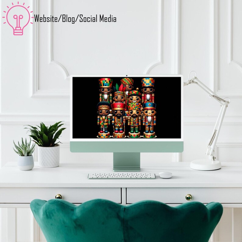 Kente Nutcracker Clipart: African American Christmas PNG (digital ...