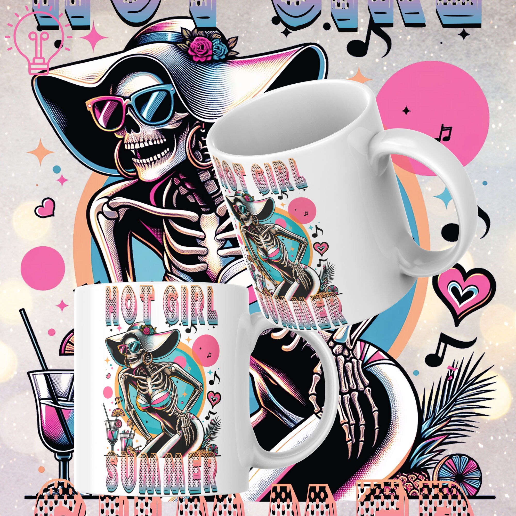 Hot Girl Summer PNG File Spooky Skeleton Bikini Digital Art Overlay Art ...
