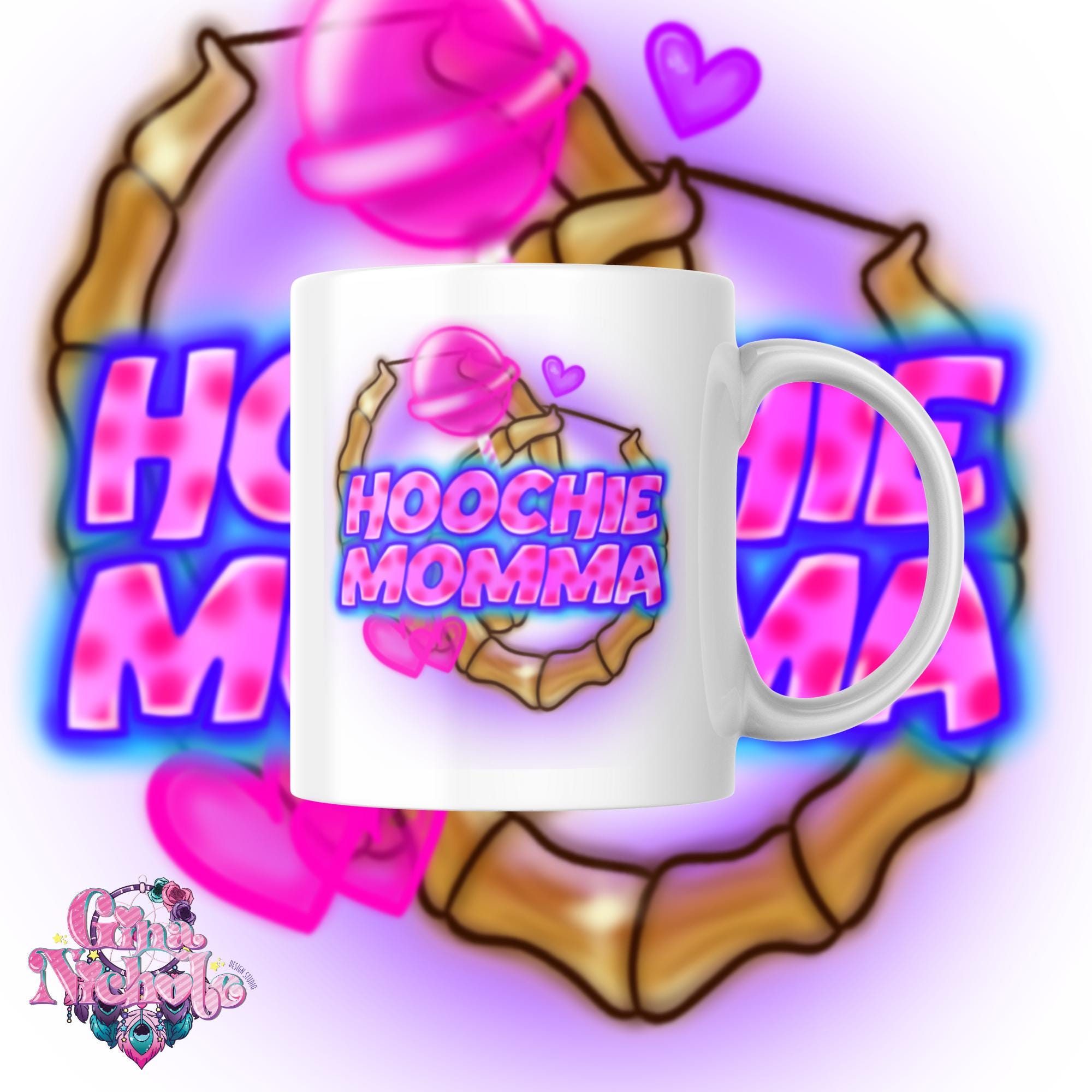 Airbrush PNG, Hoochie Momma With Bamboo Hoops, 90's T-shirt Airbrushing ...