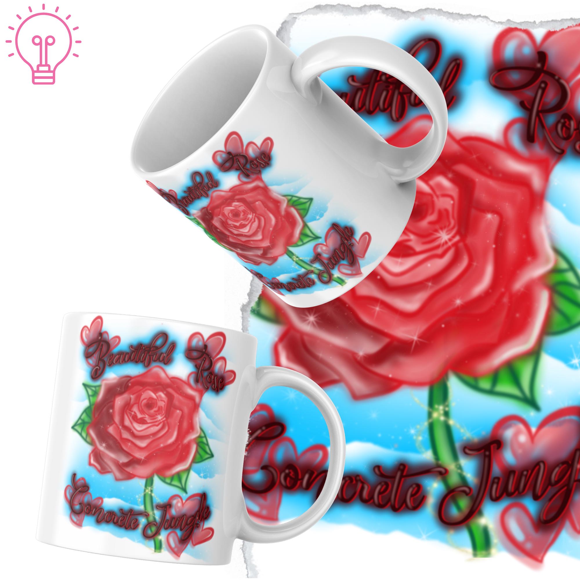 Airbrush Rose PNG: T-shirt Sublimation Design (digital Download) - Etsy