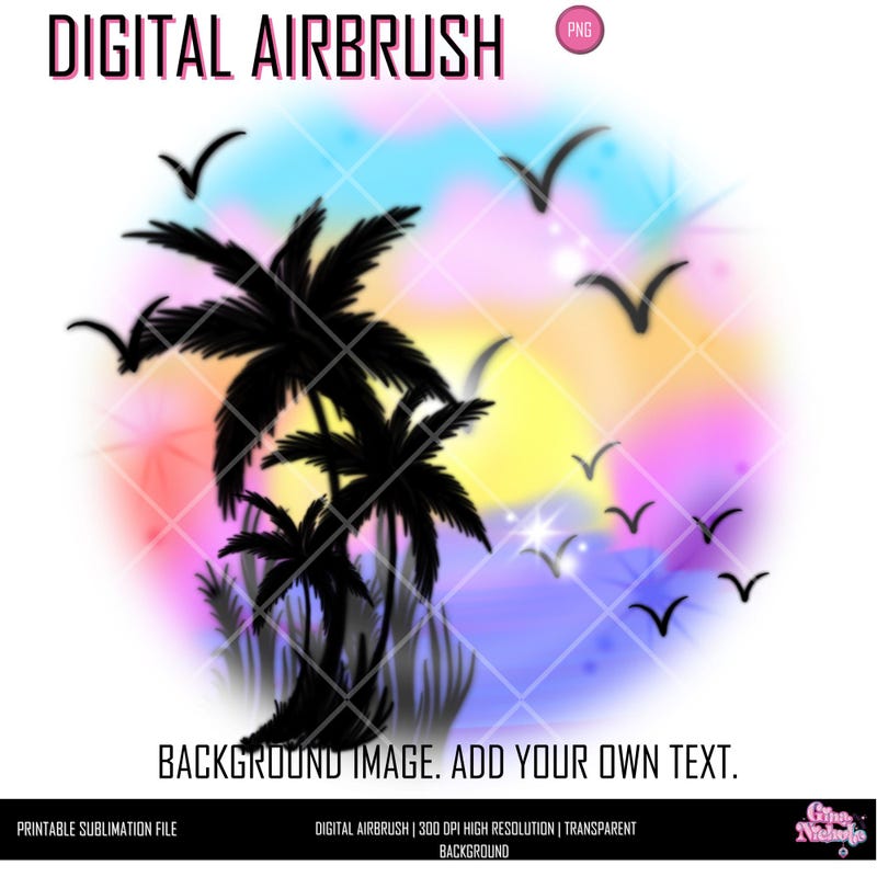 Airbrush Beach Scene - Etsy