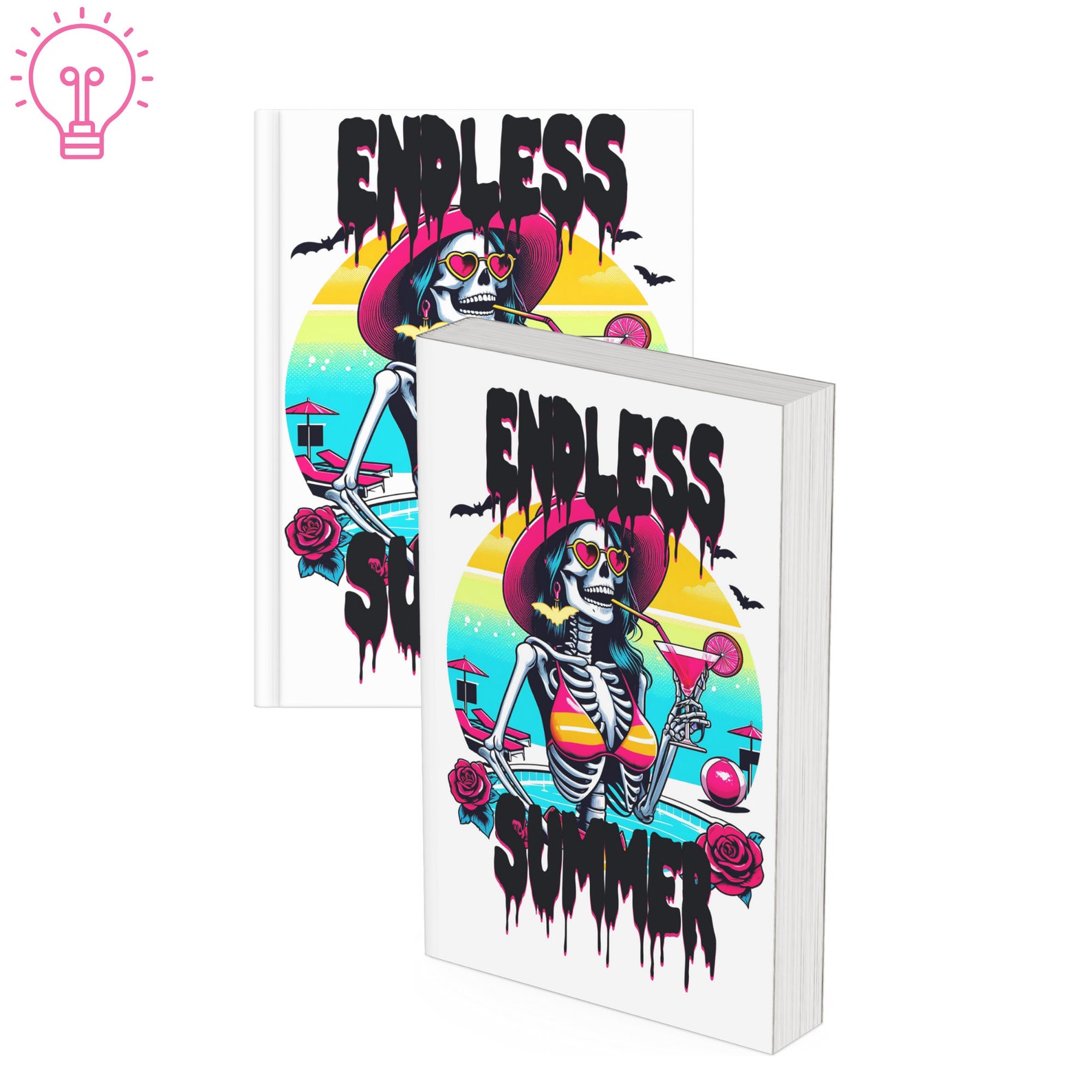 Spooky Summer Skeleton Bikini Digital Art Retro Summer PNG File Overlay ...