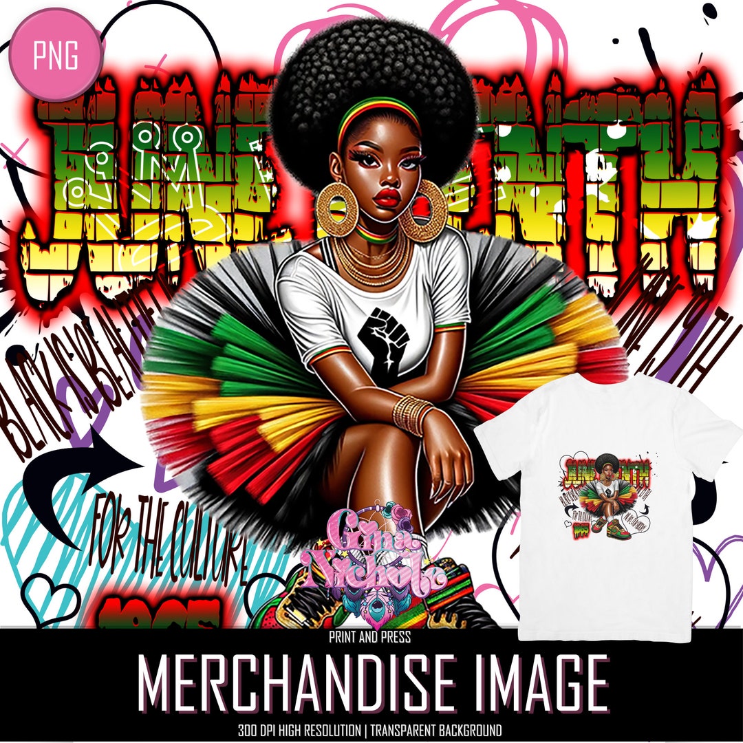 Juneteenth Black Pride Art Bold and Vibrant High-resolution Afrocentric ...