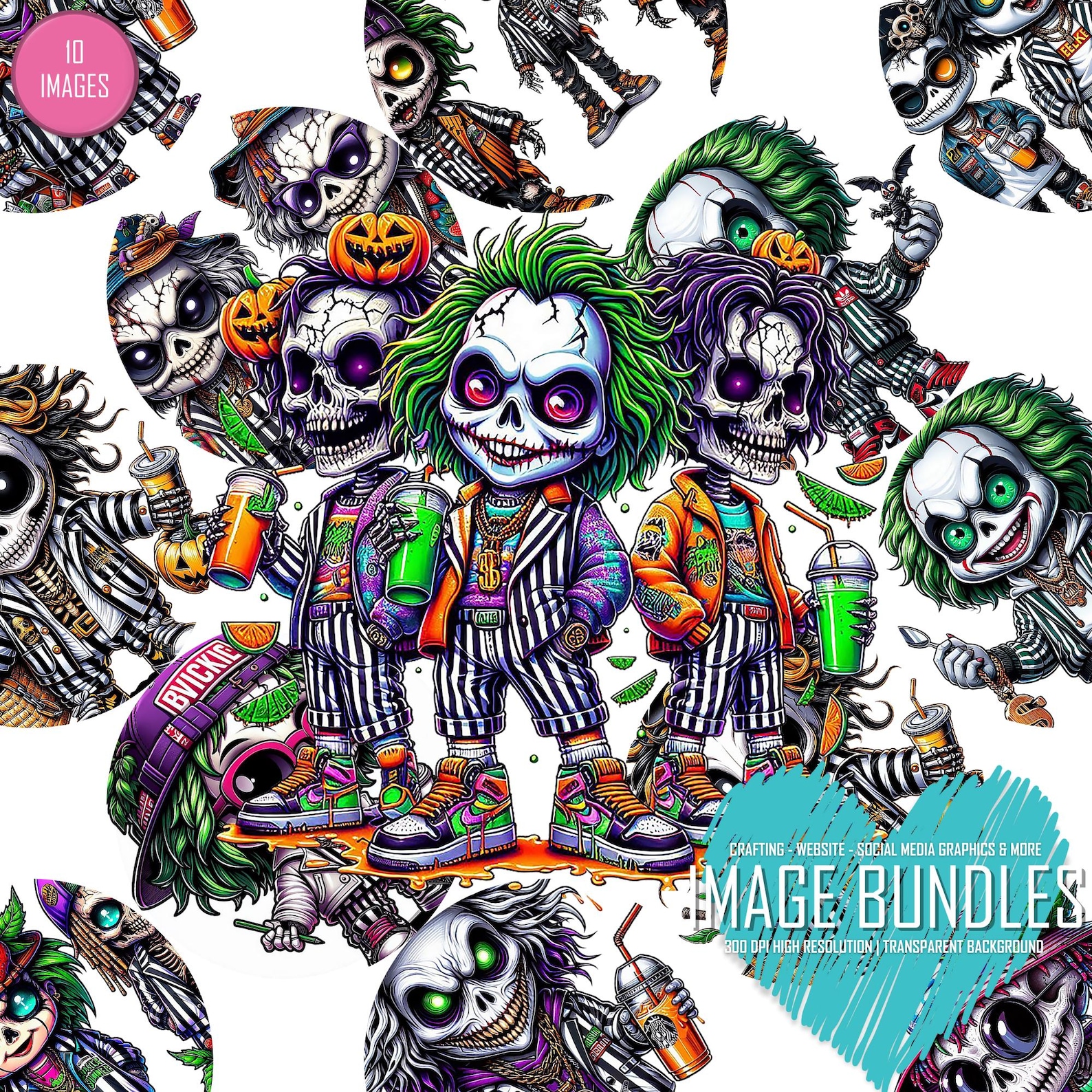 Halloween Ghouls | Urban Horror PNG | Spooky Clipart | Image Bundles ...