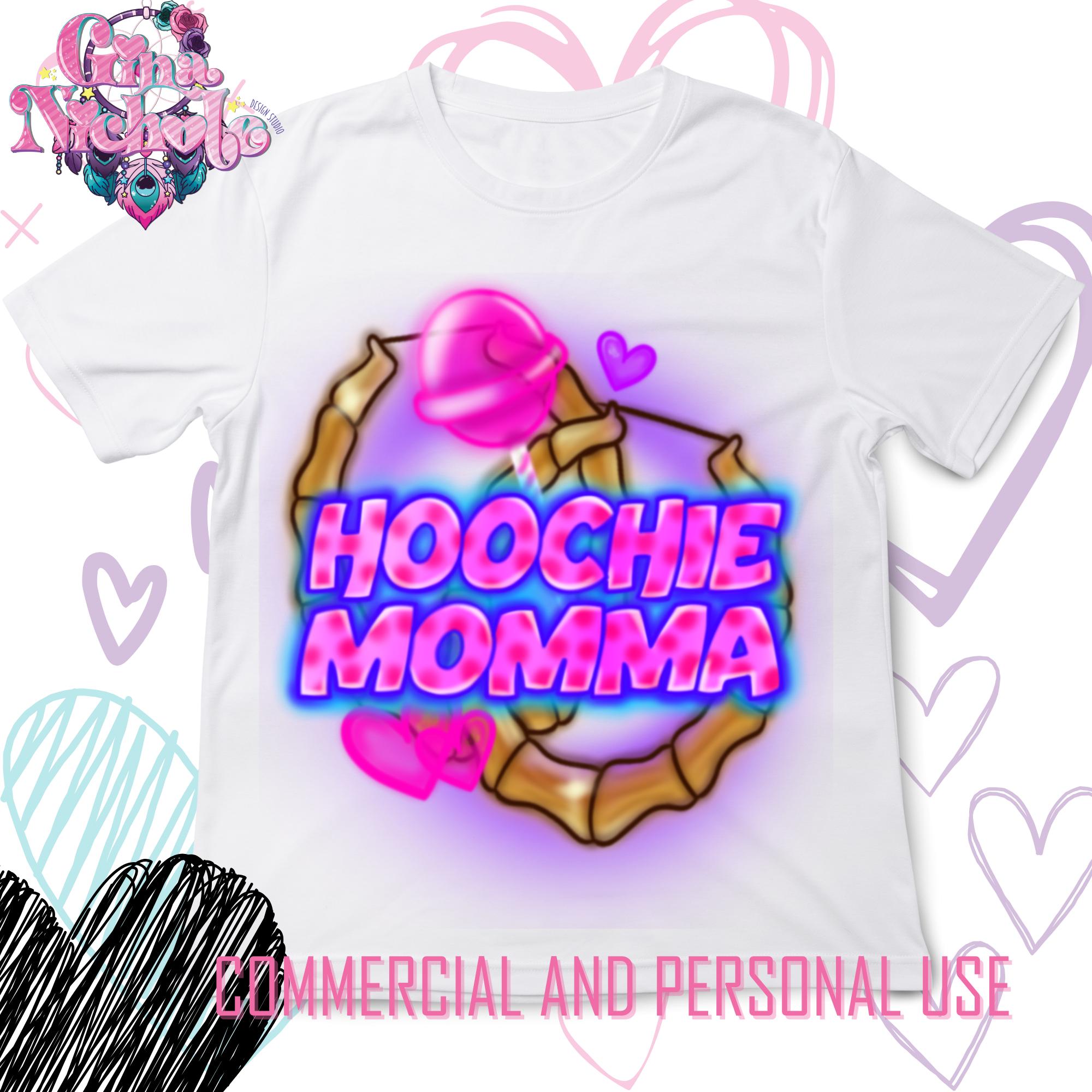 Airbrush PNG, Hoochie Momma With Bamboo Hoops, 90's T-shirt Airbrushing, Digital Airbrush ...