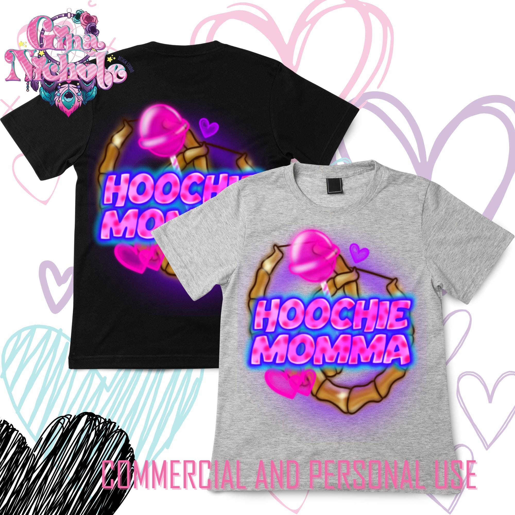 Airbrush PNG, Hoochie Momma With Bamboo Hoops, 90's T-shirt Airbrushing ...