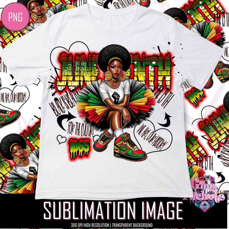 Juneteenth Digital Image PNG | Black Woman Art | Black Pride ...