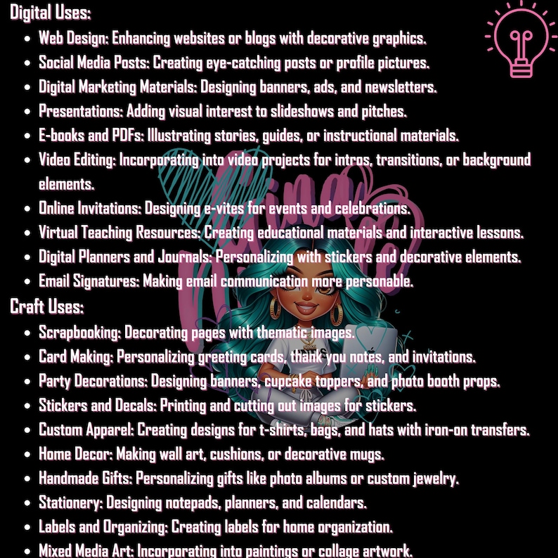 Best Friends Kawaii Clipart, Black Girl Hands, Seamless Pattern (PNG ...