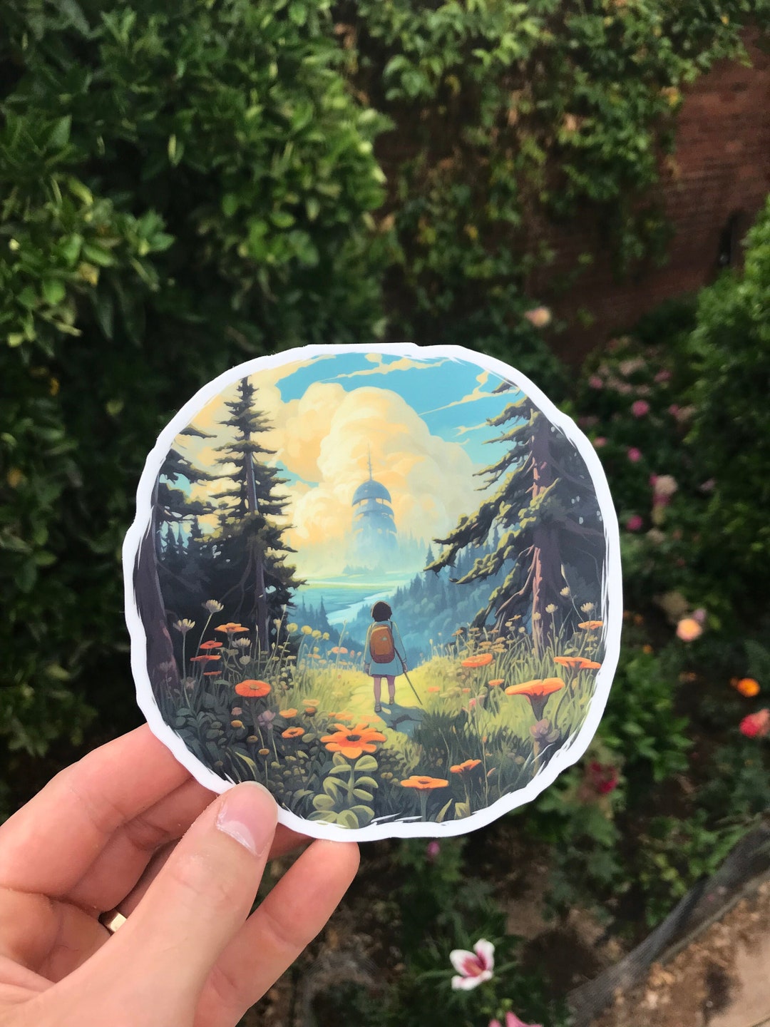 Custom Made Studio Ghibli Inspired Art Die Cut Sticker 4.92 X 4.92 - Etsy