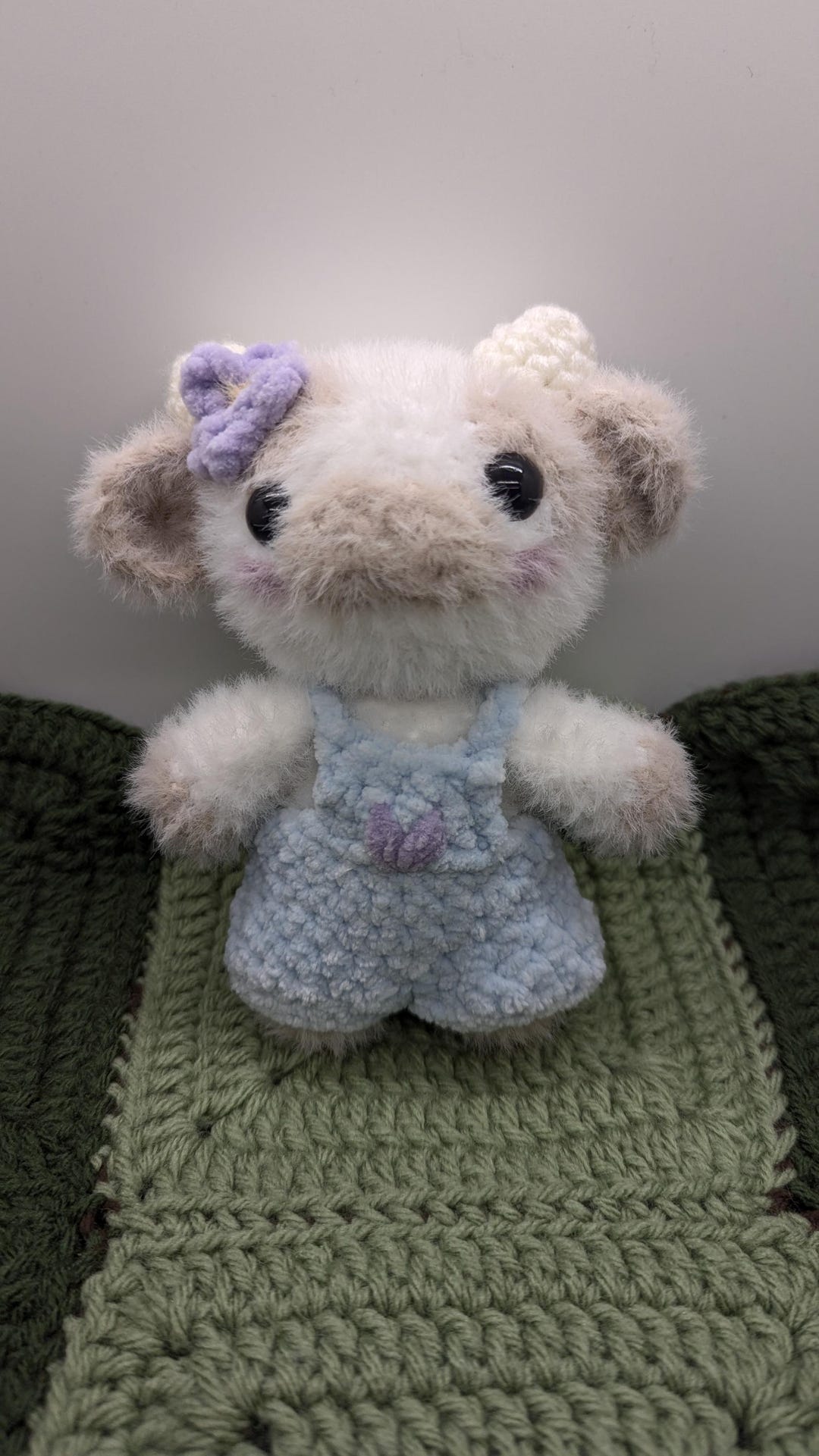 Fuzzy Cow Plushie: Handmade Stuffed Animal - Etsy