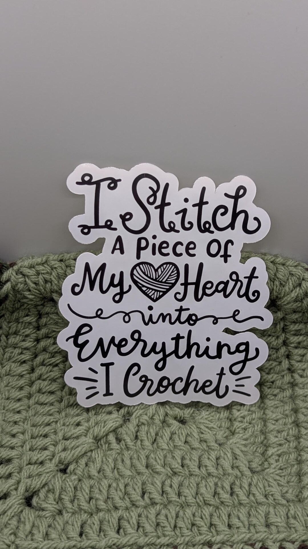 Crochet Lover Sticker, Sticker Decoration for Crochet Lovers, Fiber ...