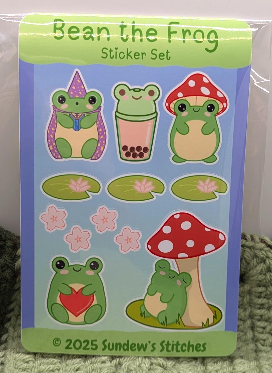 Cute Frog Sticker Sheet | 12 Frog Sticker Collector Sheet | Kawaii Frog ...
