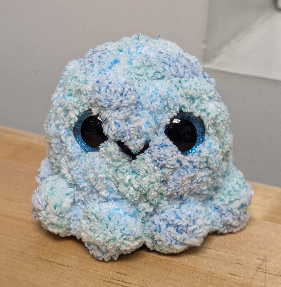 Fluffy Chibi Octopus Plushie: Pocket-sized Octo Lover Gift - Etsy