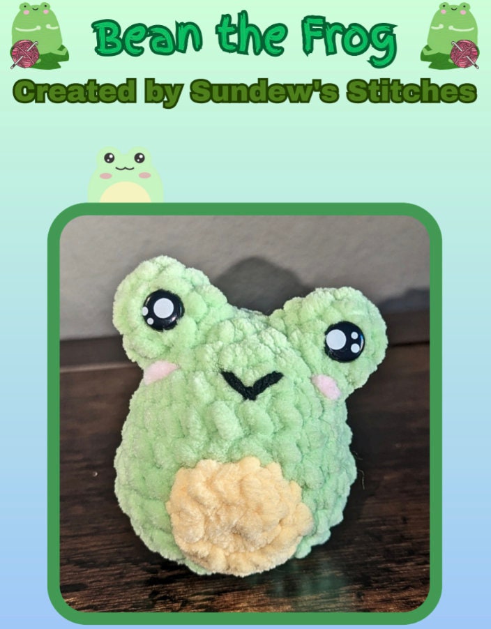 Bean the Frog Crochet Pattern: Beginner Friendly Amigurumi (digital PDF ...