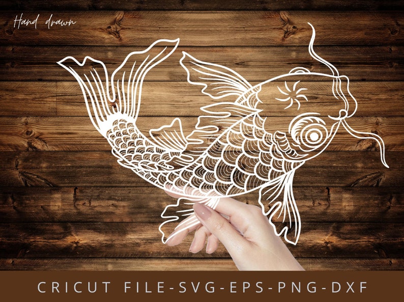 Koi Fish Sticker, Koi Fish SVG, Koi Fish Tattoo, Koi Fish Stencil ...