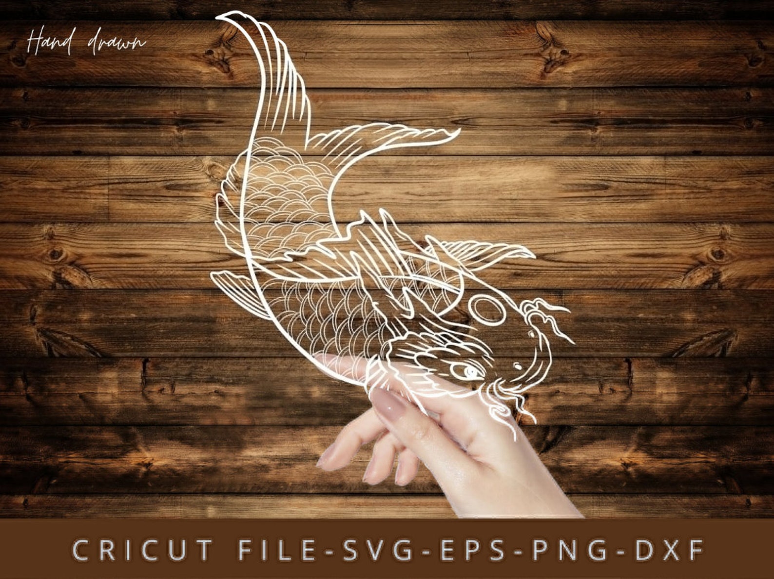 Koi Fish Sticker, Koi Fish SVG, Koi Fish Tattoo, Koi Fish Stencil ...