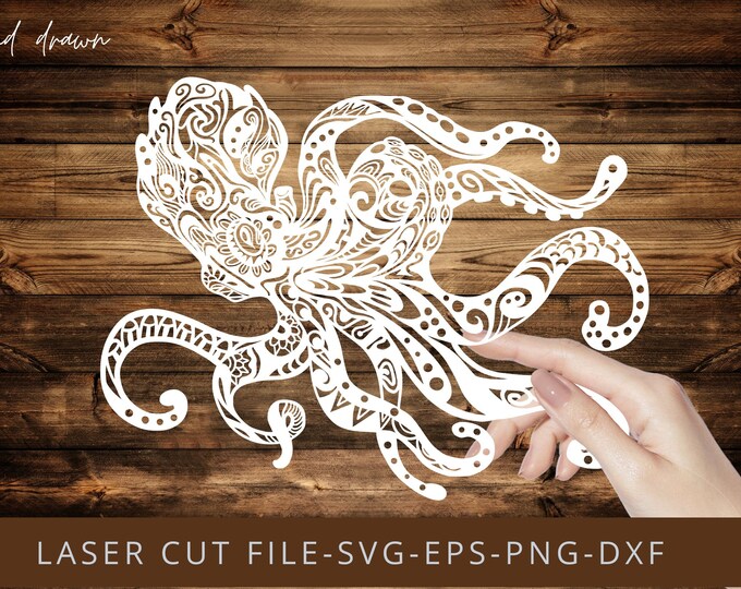 Hand Drawn Kraken SVG, Octopus Cut Files (digital Download) - Etsy