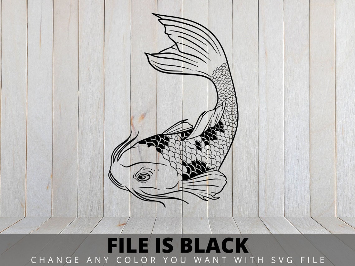 Koi Fish Sticker Koi Fish SVG Koi Fish Tattoo Koi Fish - Etsy