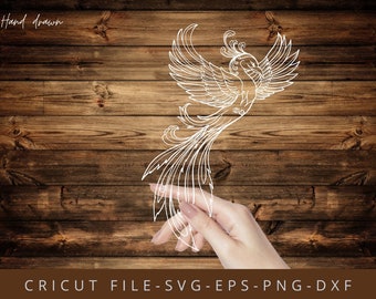 Hand Drawn Phoenix Line Art, SVG PNG Clipart (digital Download) - Etsy