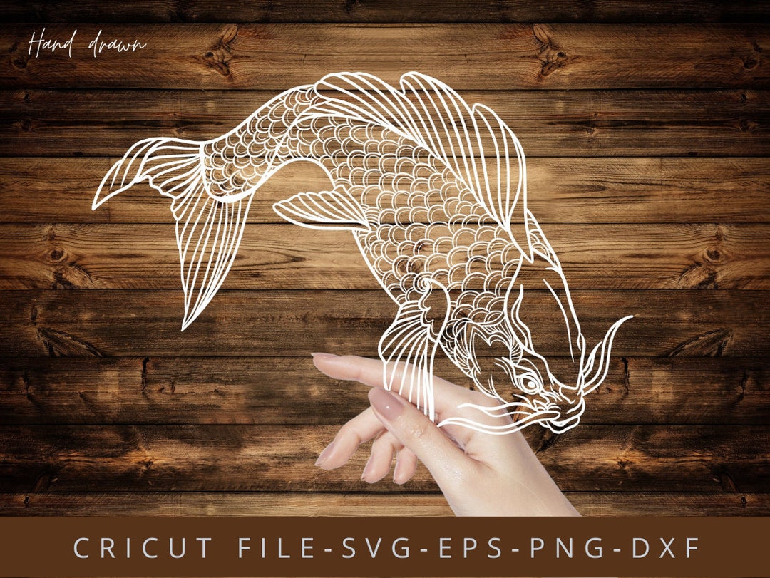Hand Drawn Koi Fish SVG, Tattoo Stencil Clipart (digital Download) - Etsy
