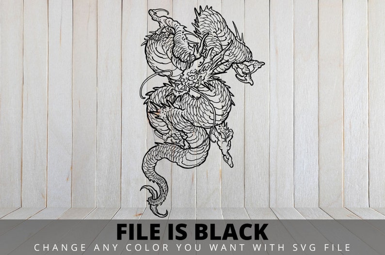 Hand Drawn Dragon SVG, Chinese Dragon Clipart (digital Files) - Etsy Canada
