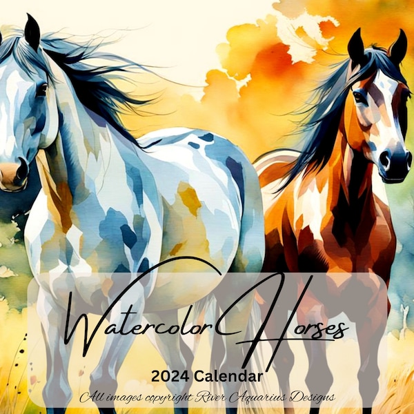 2024 Horses Calendar - Etsy