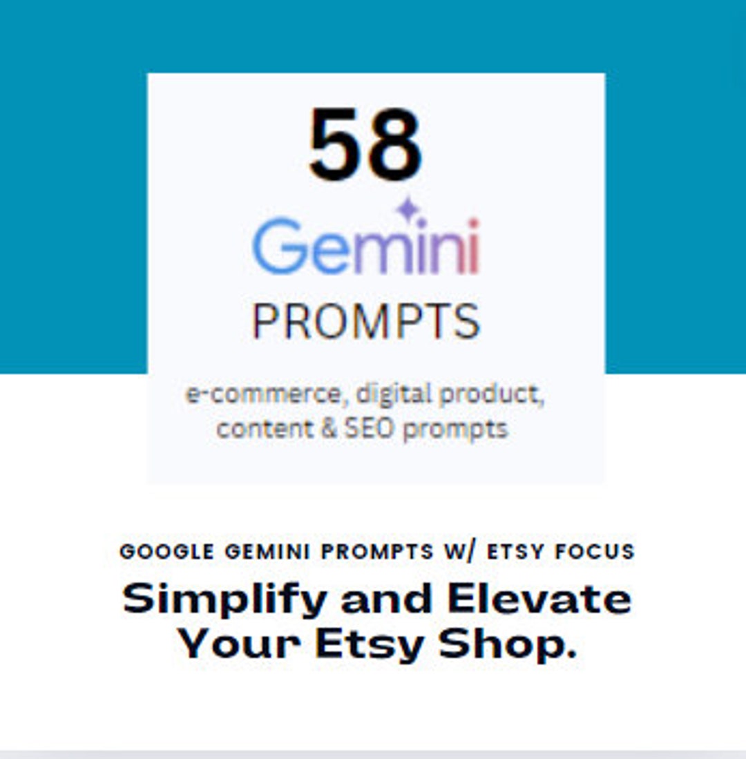 Elevate Your Shop With These 58 Creative Gemini Prompts Designed Specifically for Etsy Sellers ...