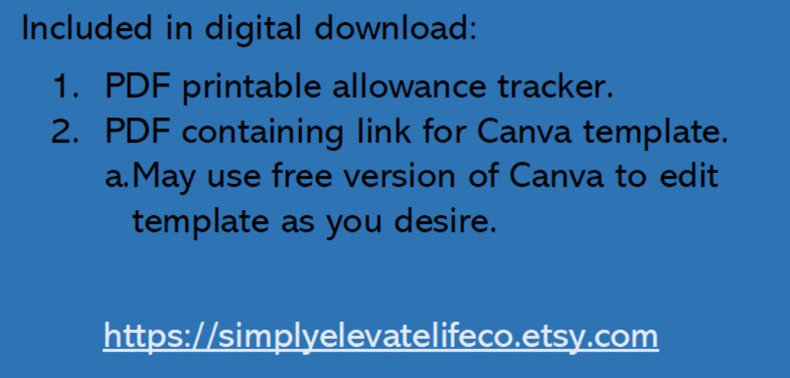 Allowance Tracker, Editable Allowance Chart, Printable Allowance Chore ...