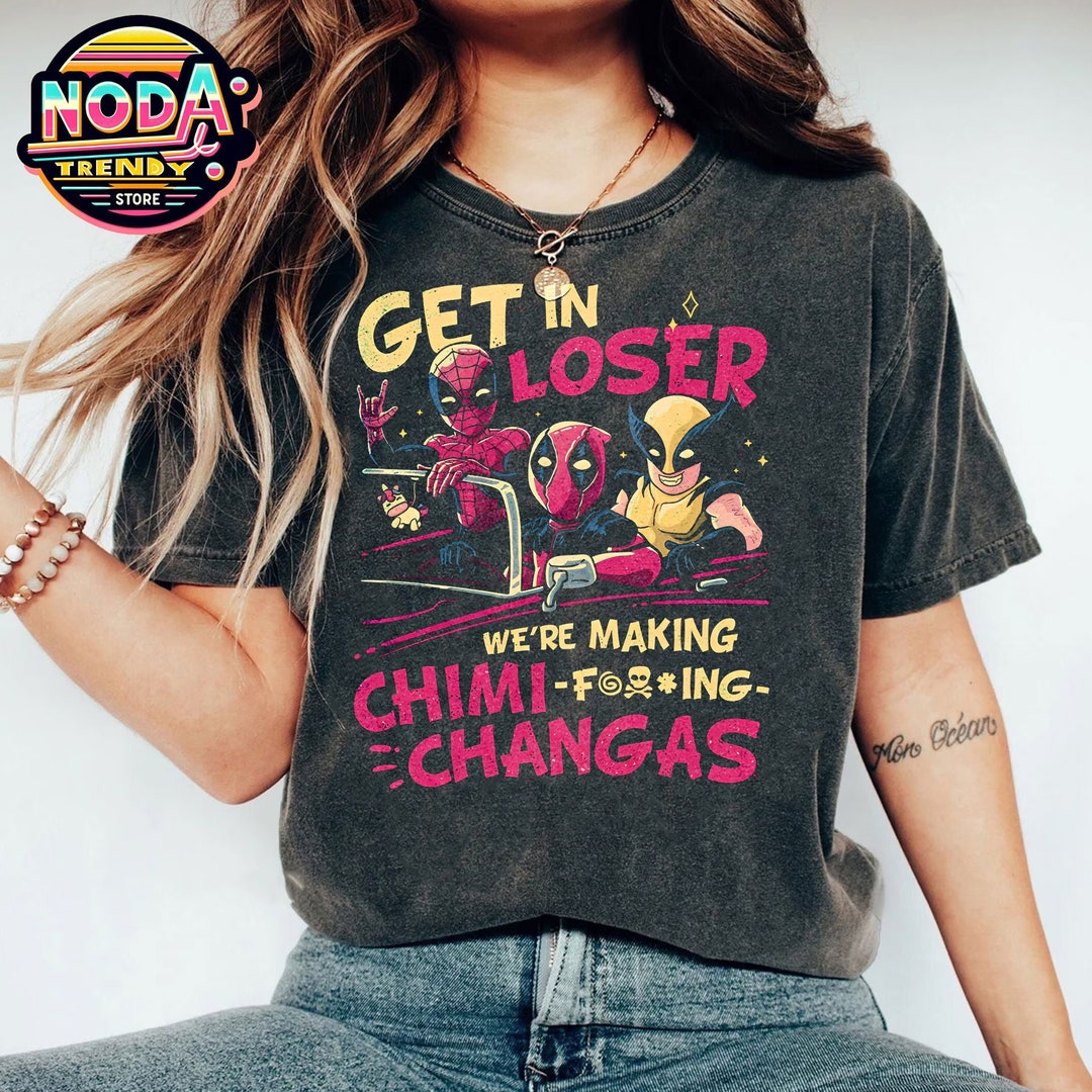 Vintage Marvel Spider-man Deadpool Wolverine Get in Loser Shirt ...