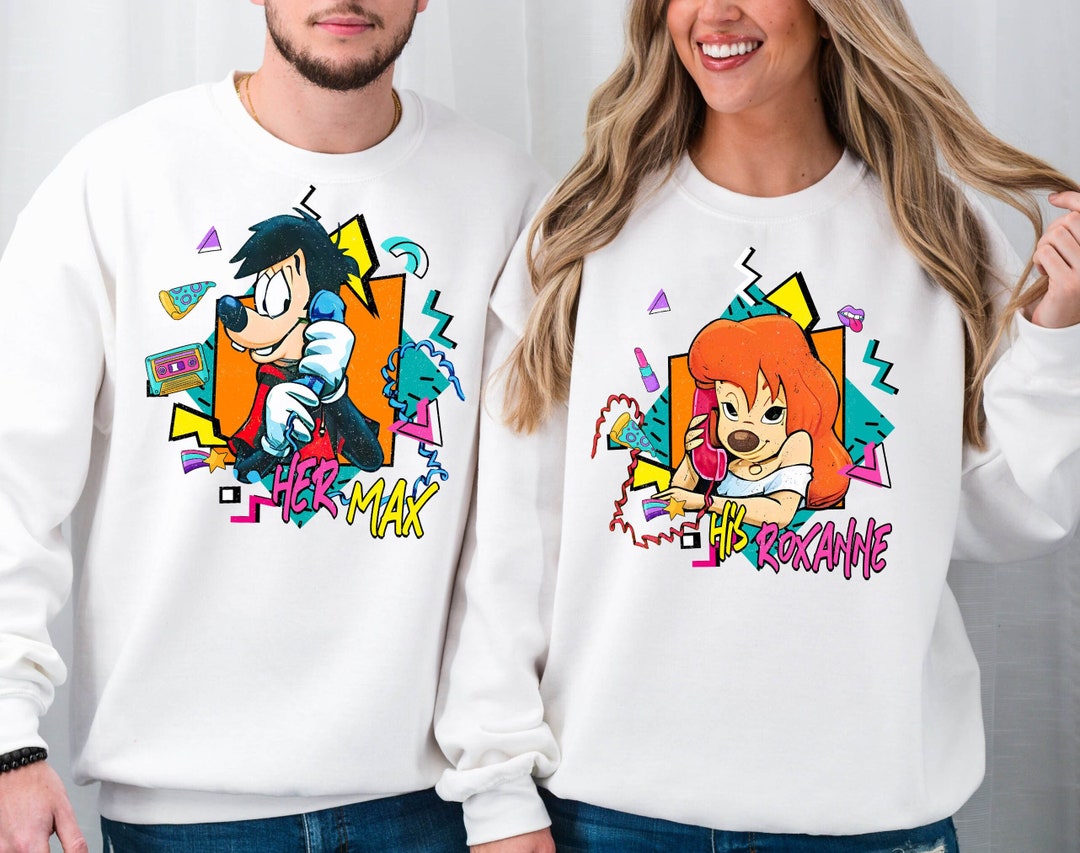 Retro Disney Max Goof and Roxanne Shirt, A Goofy Movie Powerline T ...