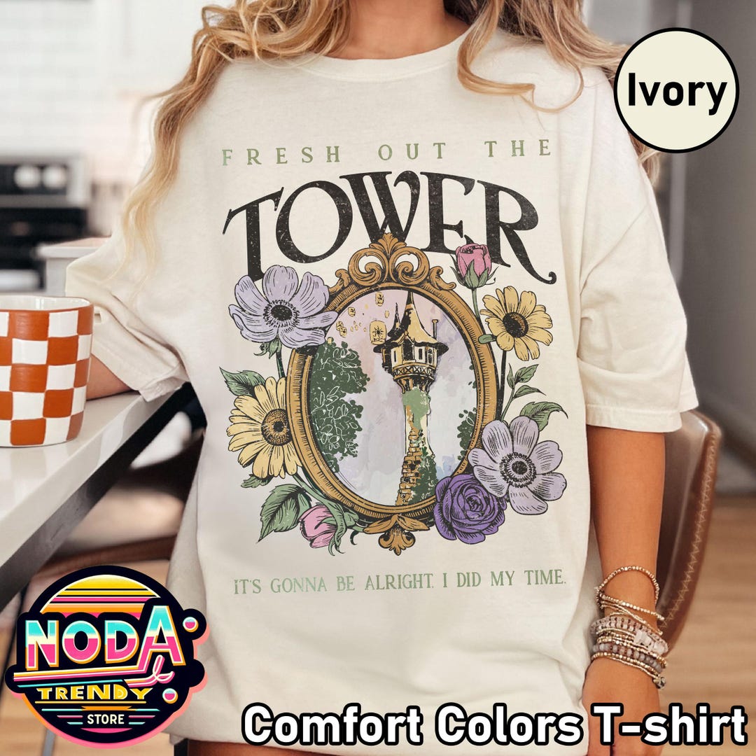 Retrro Disney Tangled Rapunzel's Tower Lantern Comfort Colors Shirt ...
