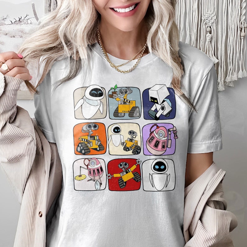 Disney Wall-e and Eve Shirt, Pixar Wall-e Character T-shirt, Disneyland ...