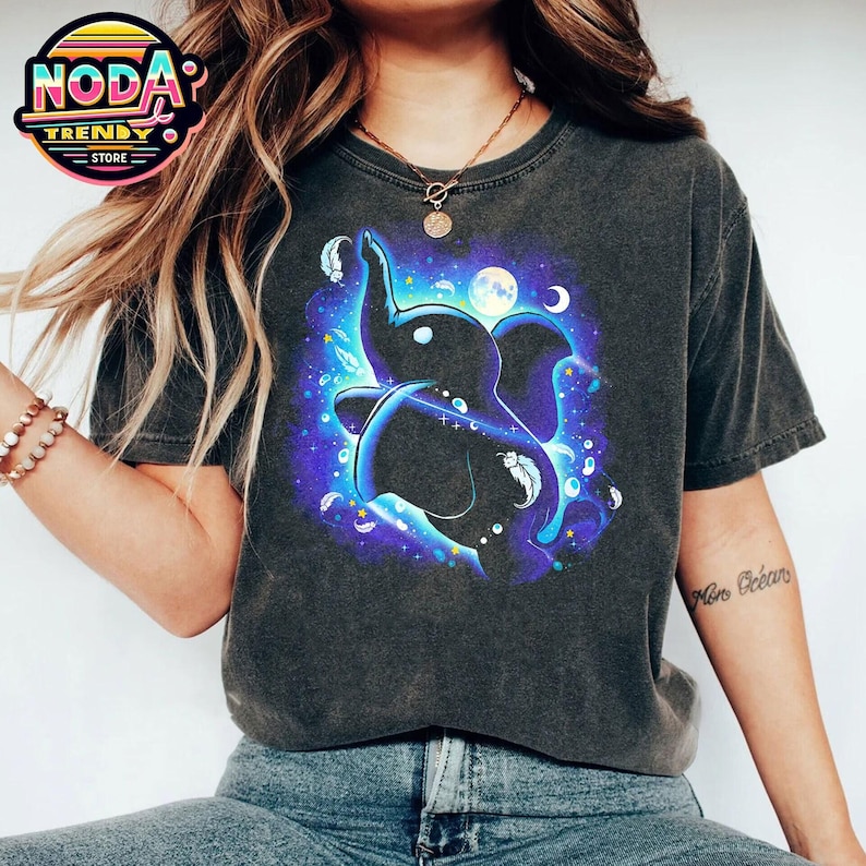Retro Disney Dumbo Silhouette Portrait Shirt, the Flying Elephant T ...