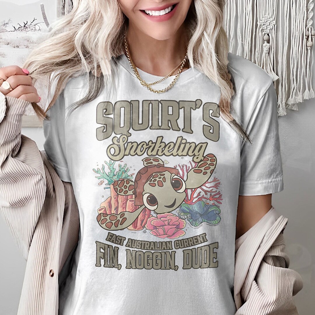 Retro Disney Finding Nemo Squirt’s Snorkeling Shirt, Fin Noggin Dude T ...