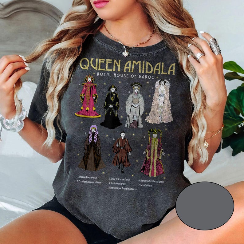 Retro Star Wars Queen Amidala Gowns Textbook Poster Shirt, Galaxy's ...