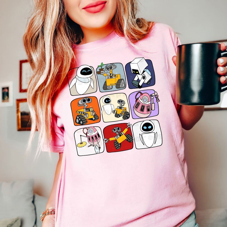 Disney Wall-e and Eve Shirt, Pixar Wall-e Character T-shirt, Disneyland ...