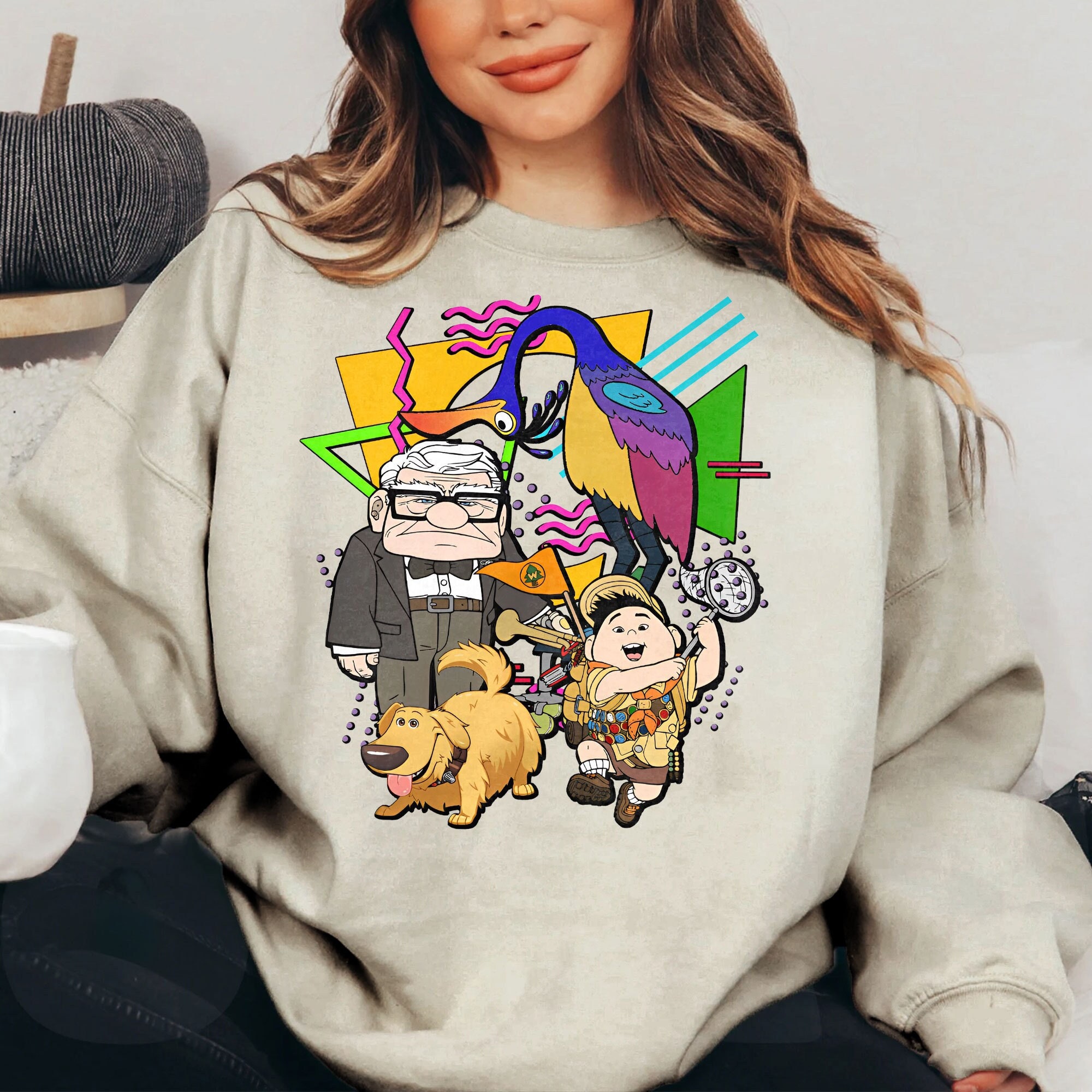 Retro Disney Pixar up Characters Shirt, Carl Russell T-shirt, Kelvin ...