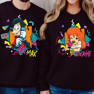 Retro Disney Max Goof and Roxanne Shirt, A Goofy Movie Powerline T ...