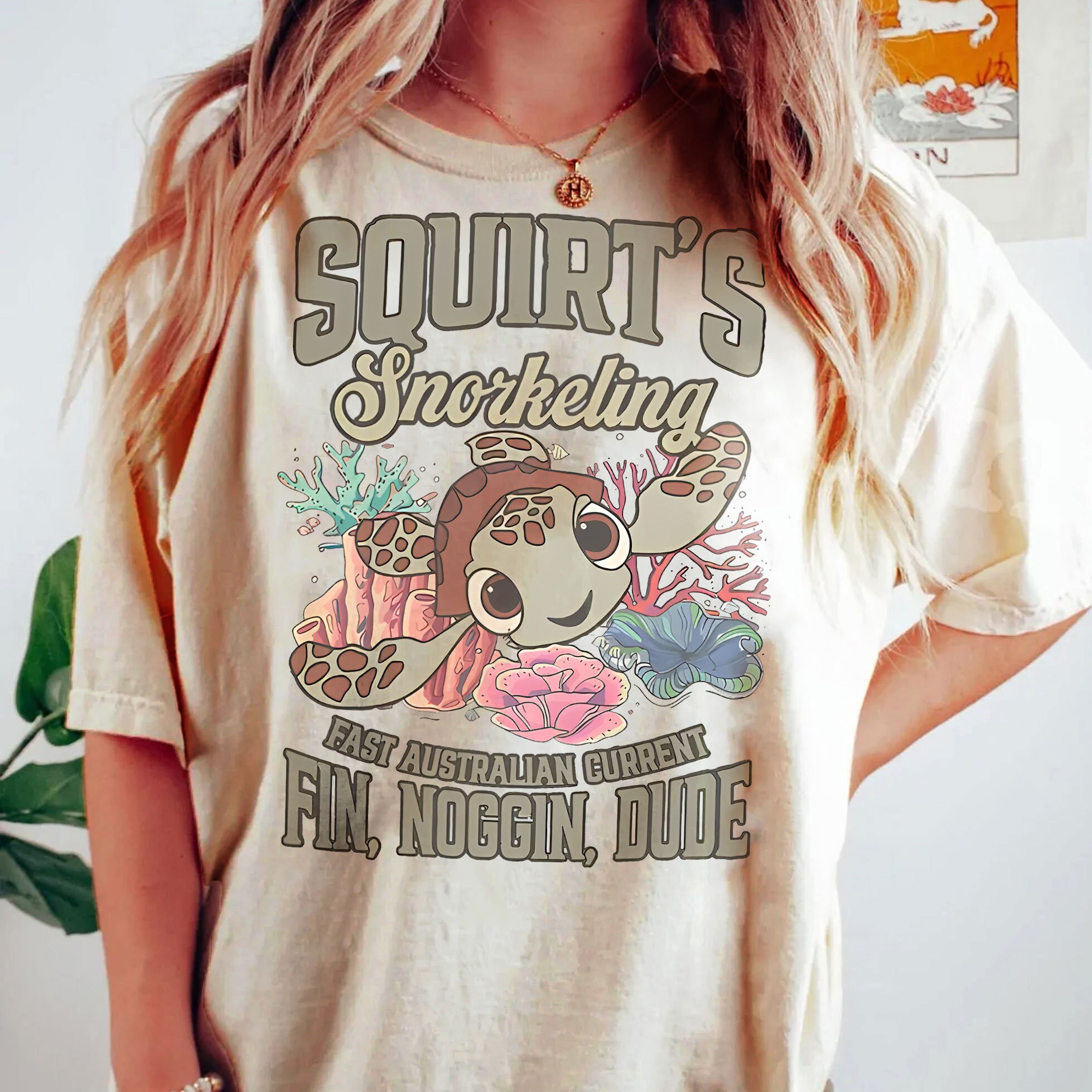 Retro Disney Finding Nemo Squirts Snorkeling Shirt, Fin Noggin Dude T ...