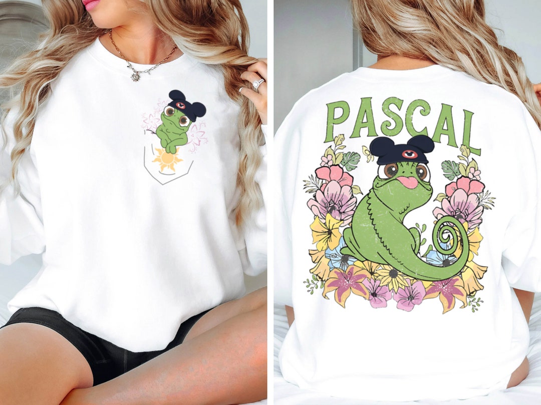 2-sided Retro Disney Tangled Pascal Floral Rapunzel Family Shirt, the ...
