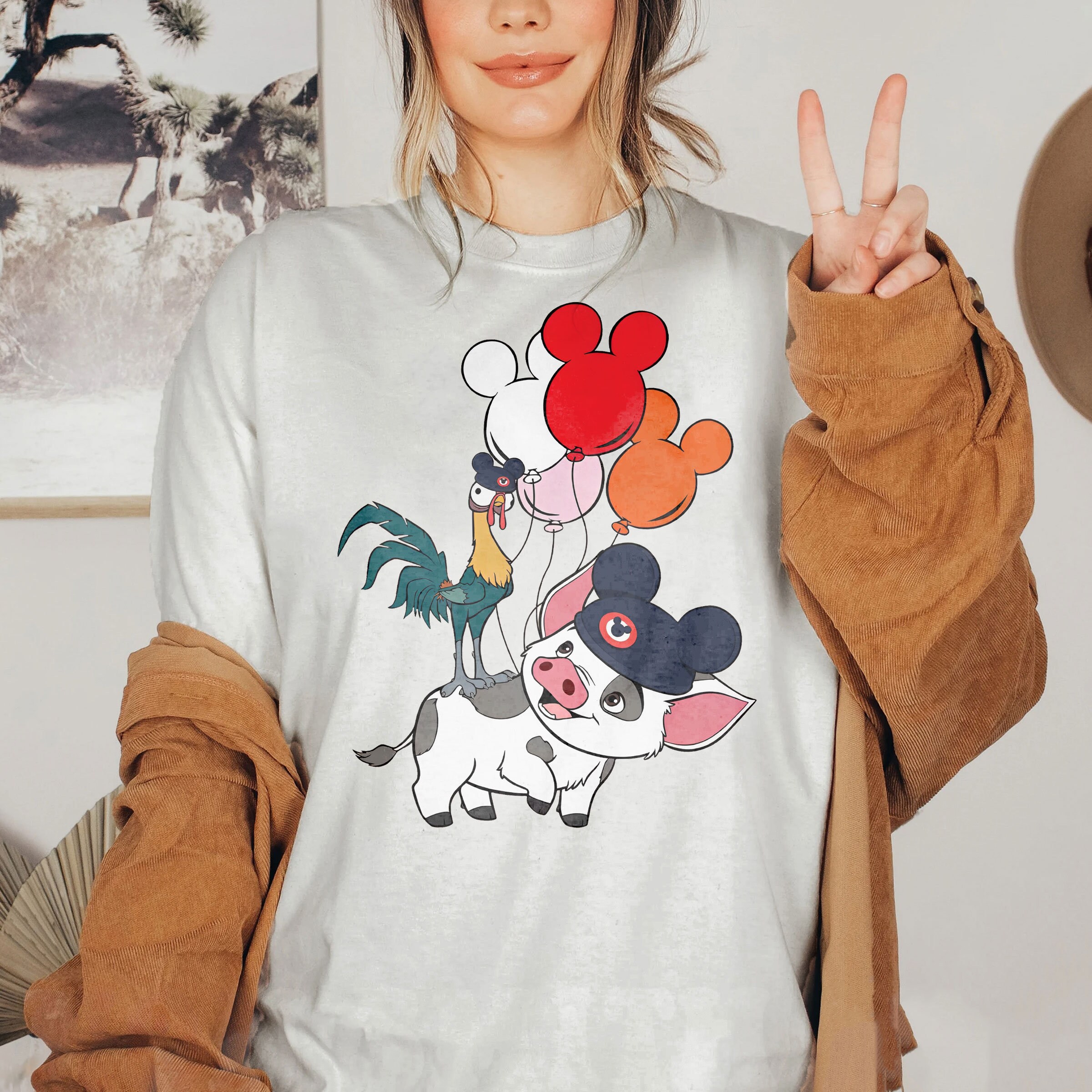 Retro Disney Moana Hei Hei and Pua Shirt, Walt Disney World T-shirt ...