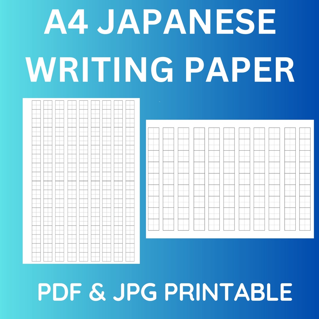 Genkoyoshi Kanji Writing Templates A4 Japanese Paper - Etsy