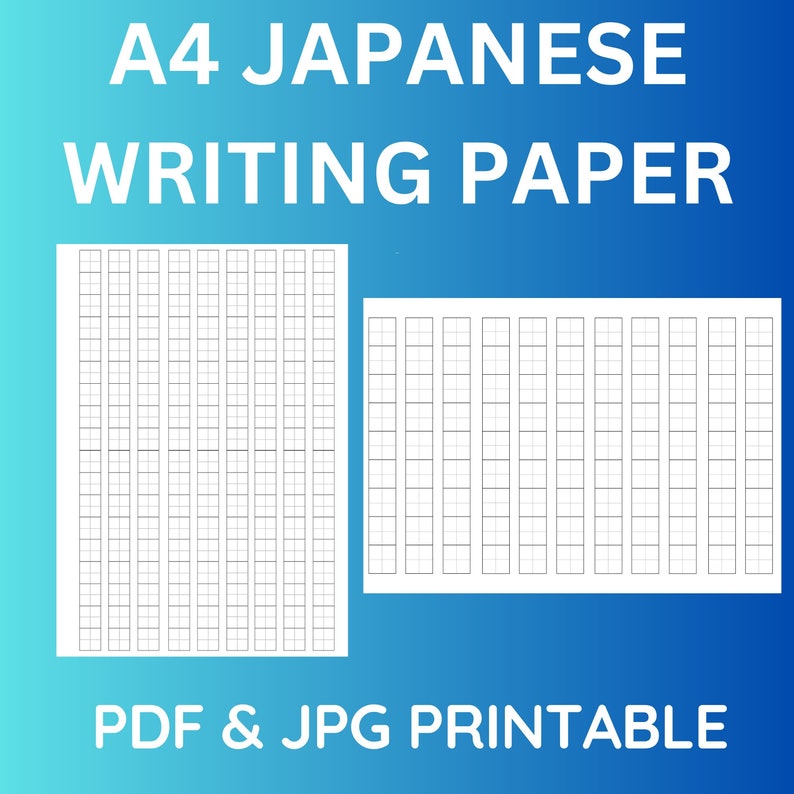 Genkoyoshi Kanji Writing Templates A4 Japanese Paper - Etsy