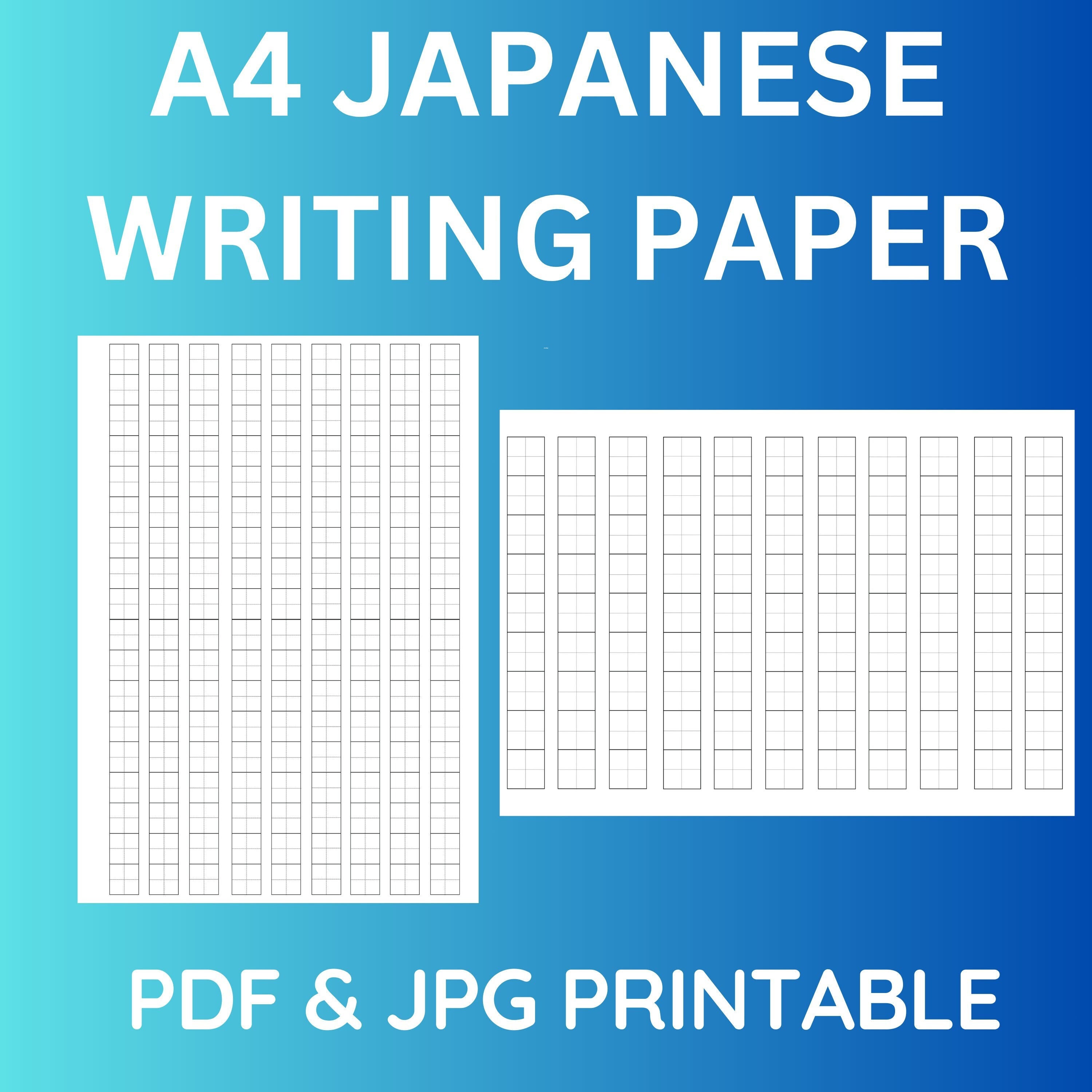 Genkoyoshi Kanji Writing Templates A4 Japanese Paper - Etsy UK