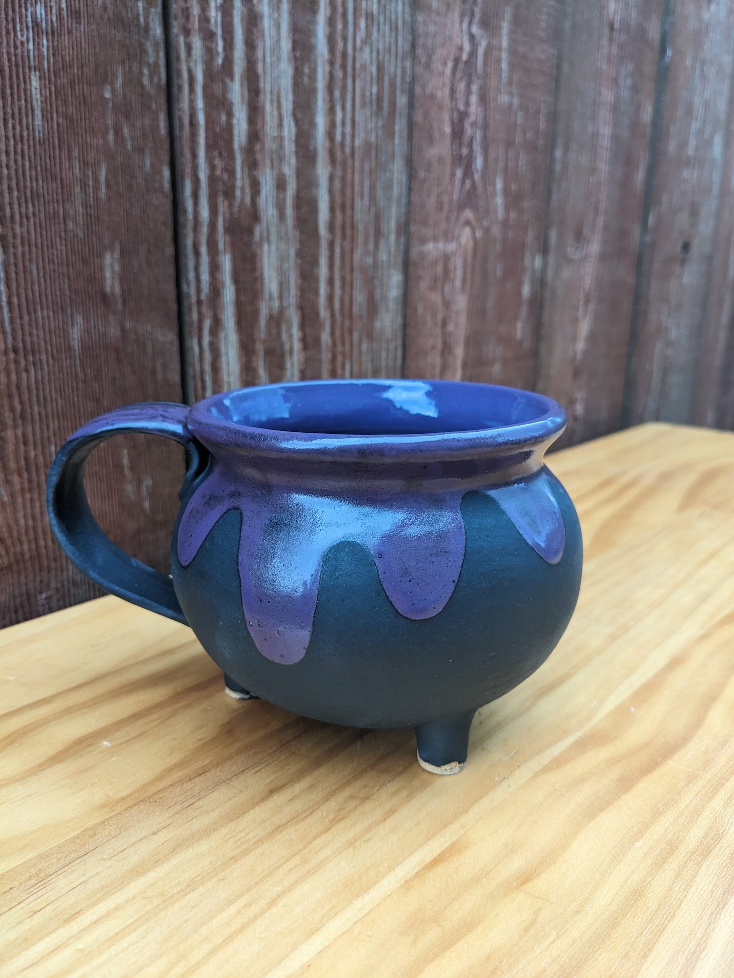 Handmade Cauldron Mug, Willow With Drips - Etsy