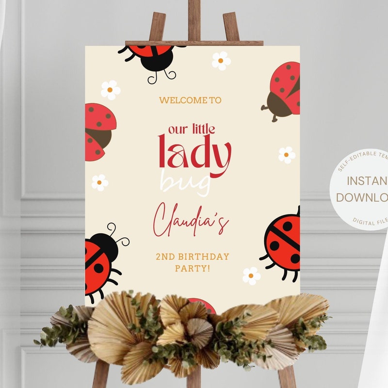 Ladybug Welcome Sign - Etsy