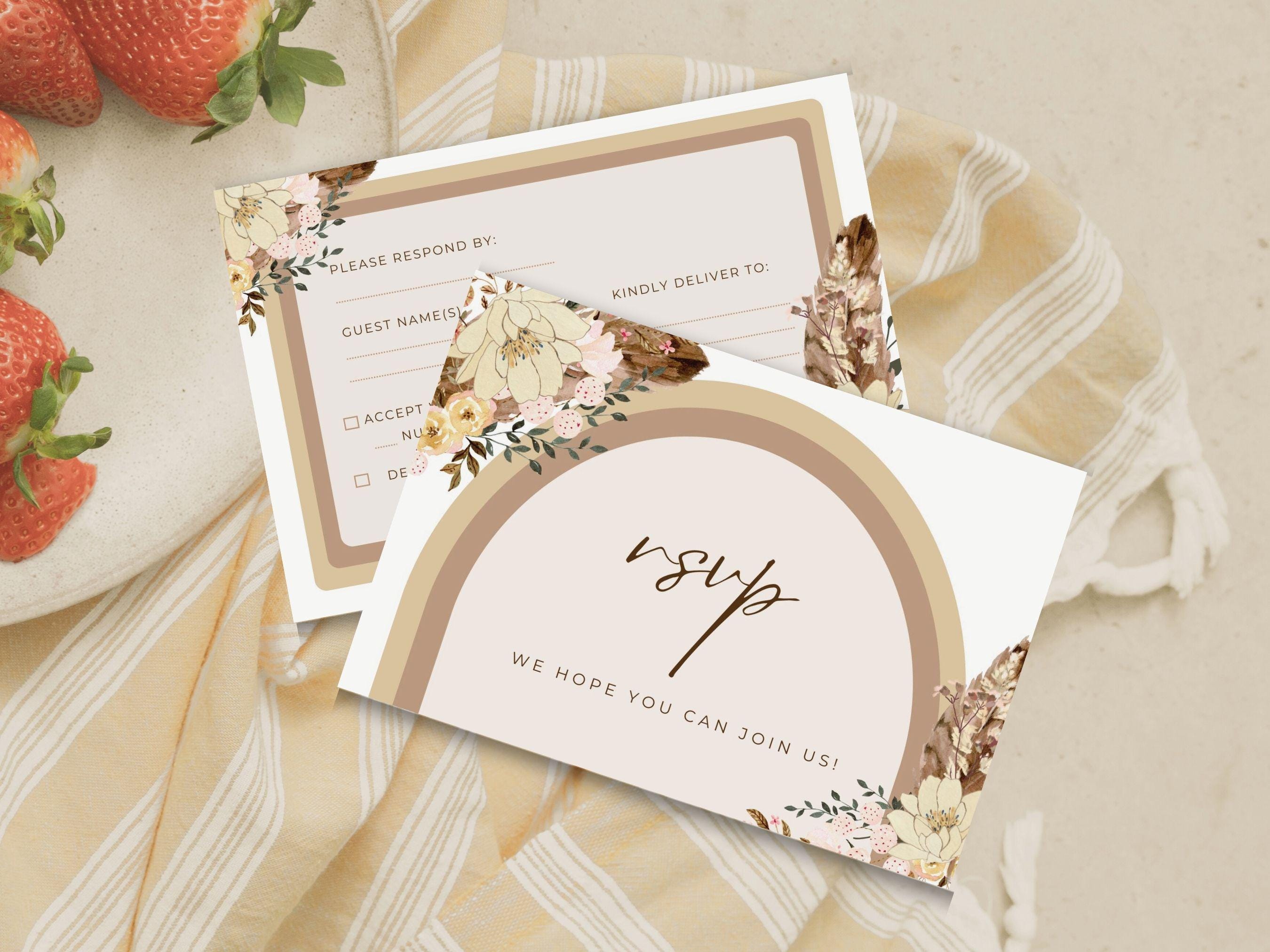 Modern Filipino Party Thank You Card, Boho Filipiniana Birthday Thank ...
