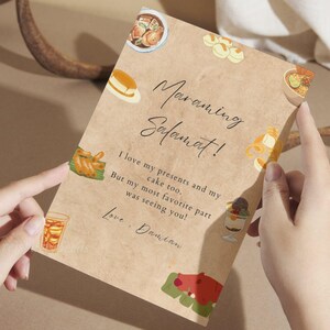 Filipino Birthday Thank You Card, Filipino Foods Printable Card ...