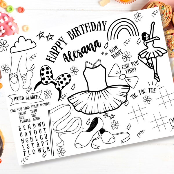 Ballerina Activity Sheet - Etsy