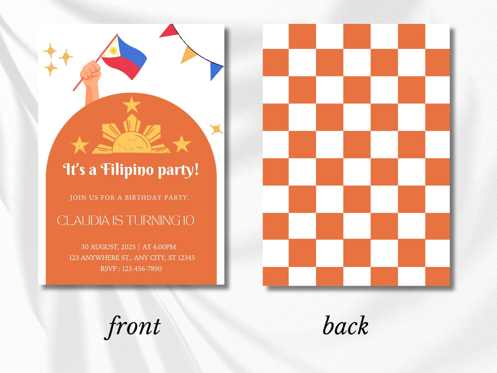 Modern Filipino Birthday Invitation | Filipino Dinner | Aesthetic ...